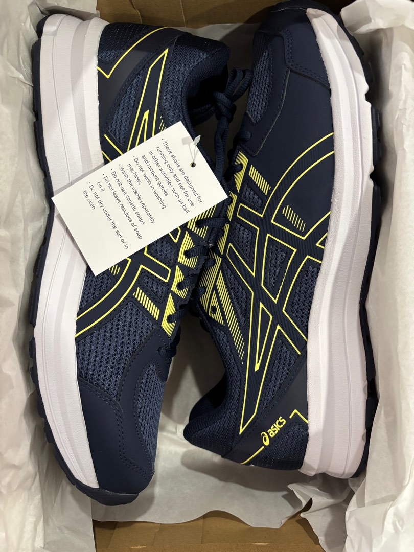 [LATEST MODEL] SAF Army Asics Running Shoes (Thunder Blue/Gold Yellow ...