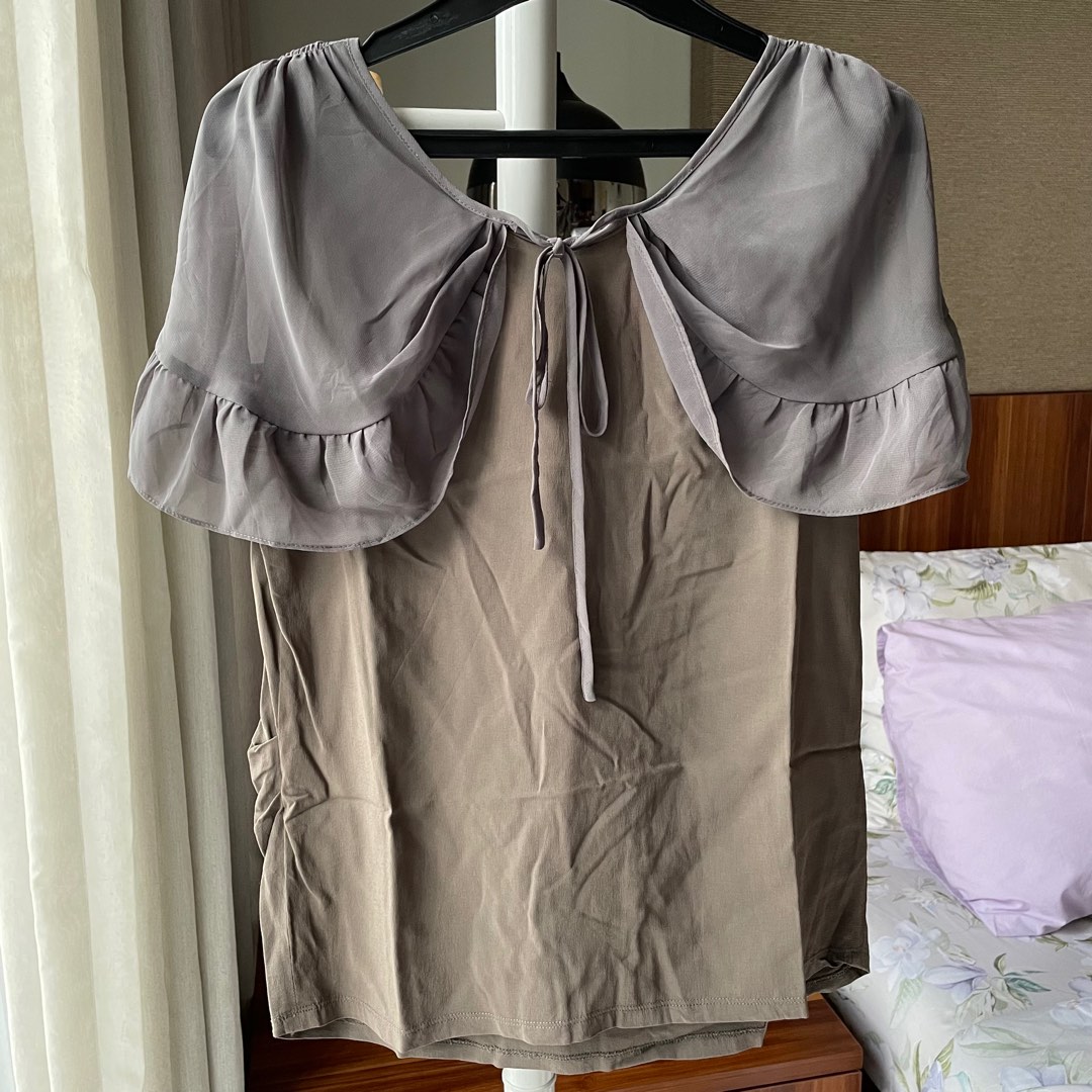 sage sheer top fairy core mesh whimsical tali leher halter kutung [BACA ...