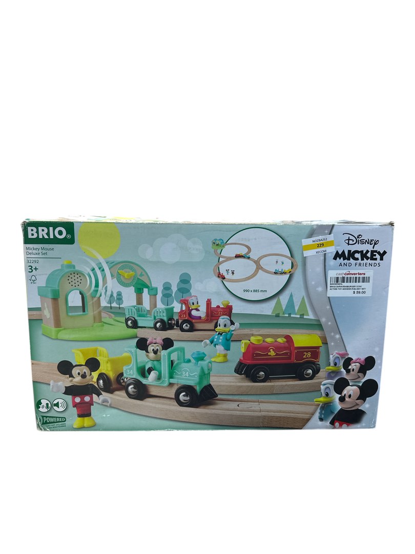 BRIO 32292 Disney Mickeys Deluxe Wooden Railway Set, Hobbies & Toys ...