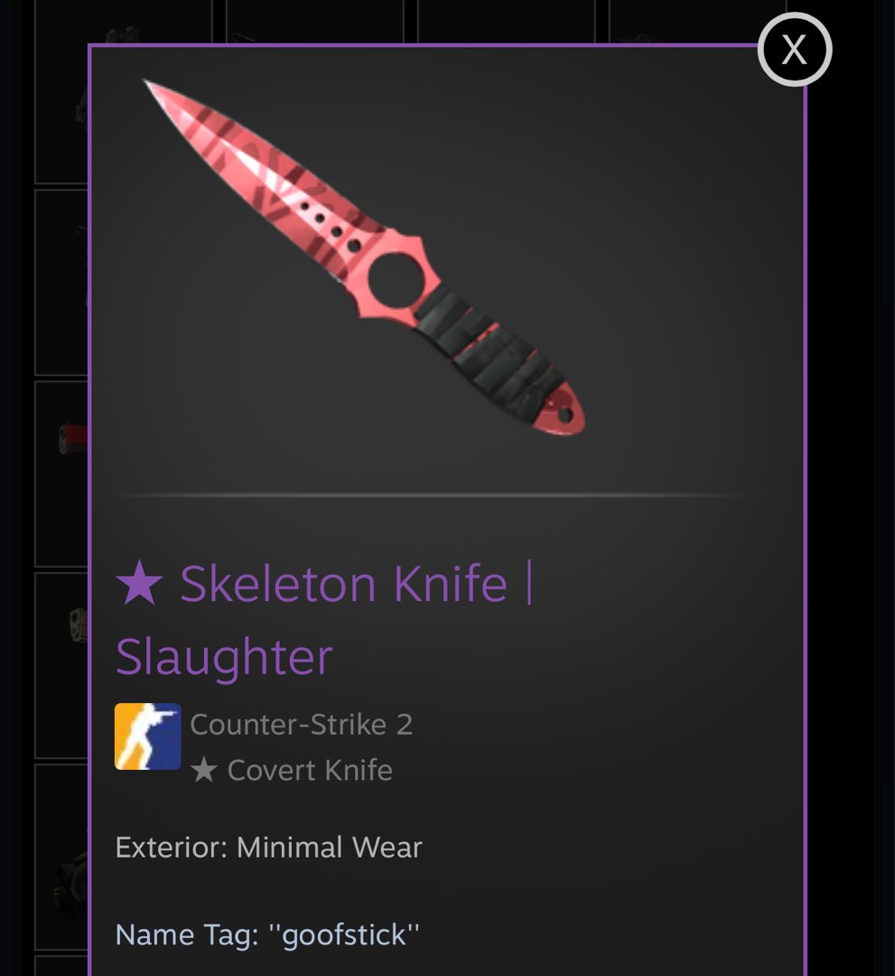 Skeleton knife slaughter MW CSGO CS2 Counter strike, Video Gaming ...