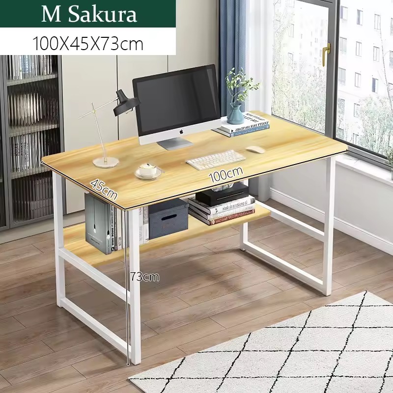 Sturdy Study Writing Desk | Computer Table With Lower Shelf | Stable ...