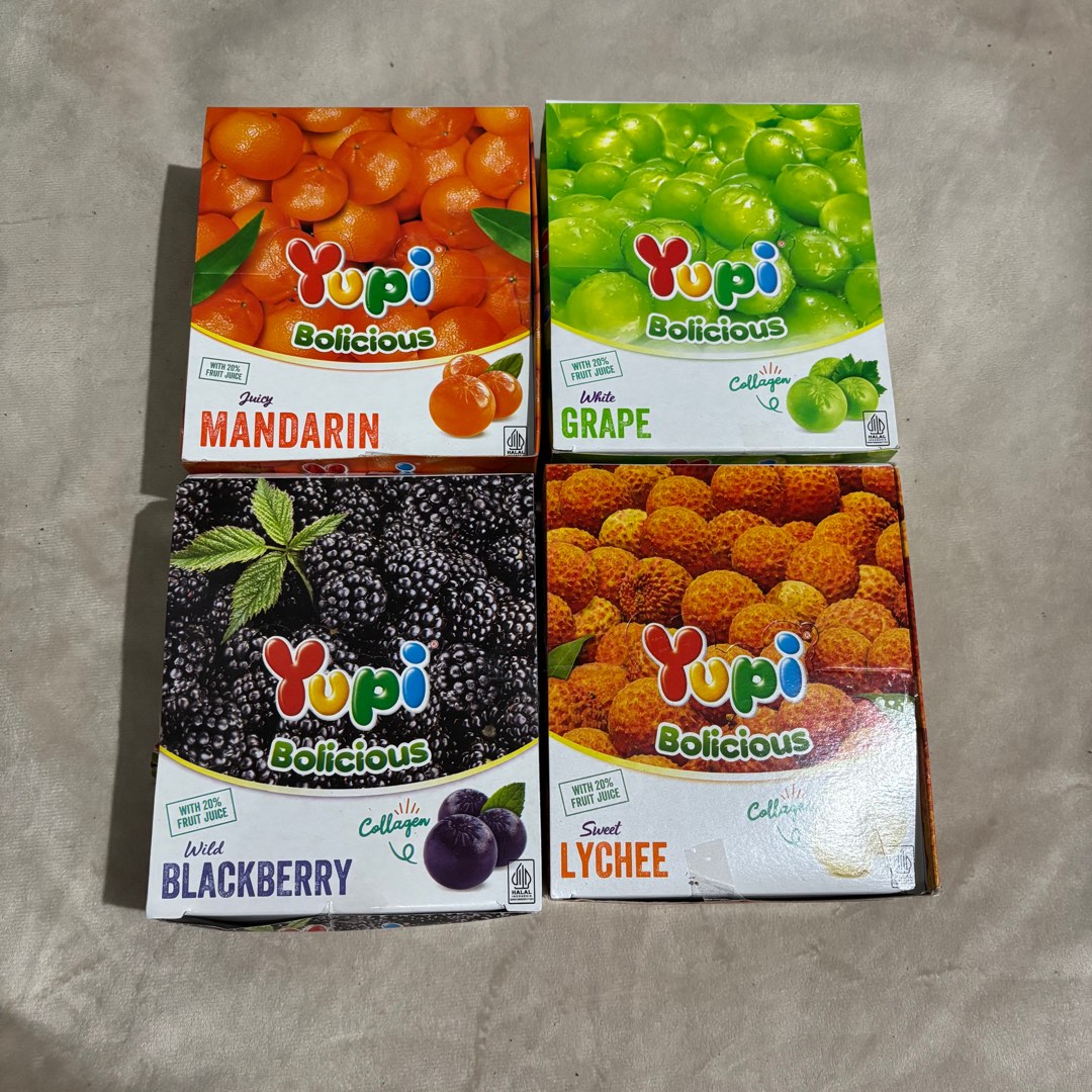 TAKE ALL 4 BOX , Permen Yupi Gumy Bolicious Box All Varian Aneka Rasa ...