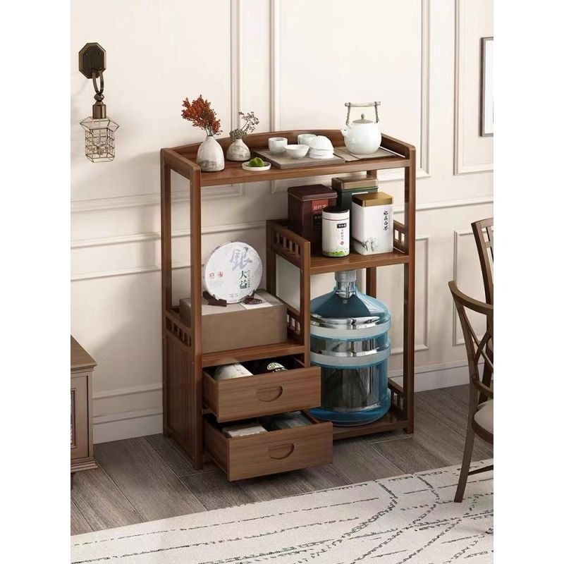 Tea cabinet Living room storage cabinet Tea rack Sideboard Solid wood ...