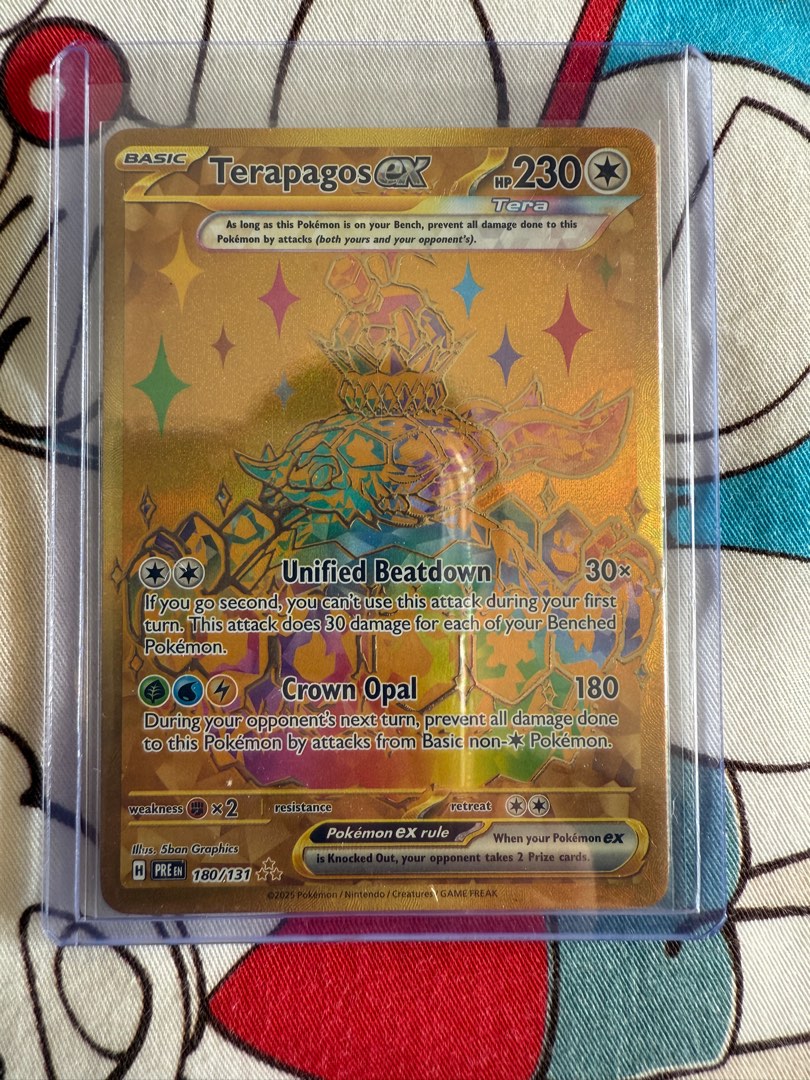 Terapagos EX Prismatic Evolution Hyper Rare 180/131, Hobbies & Toys ...