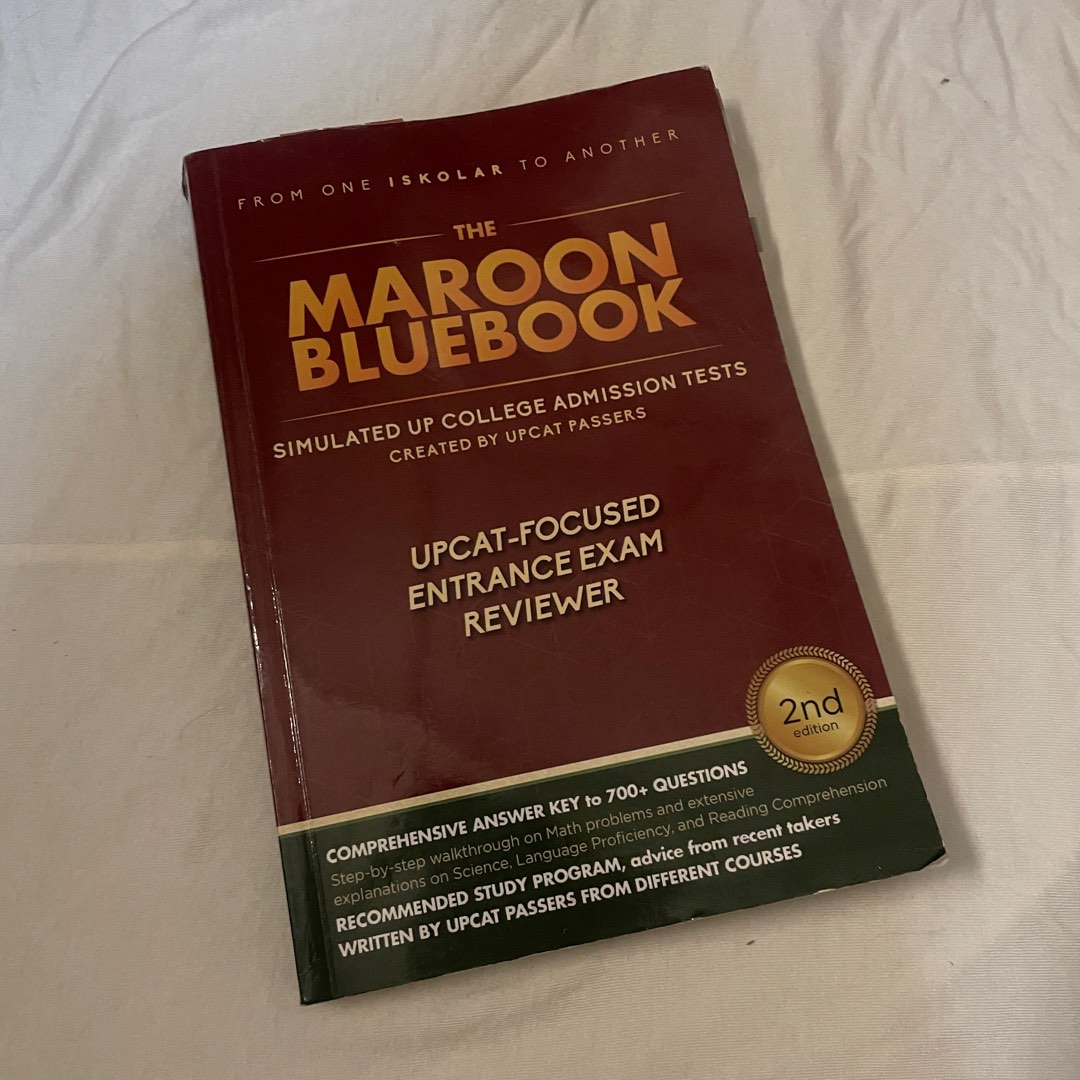 the maroon bluebook 2nd edition - upcat/cet reviewer, Hobbies & Toys ...