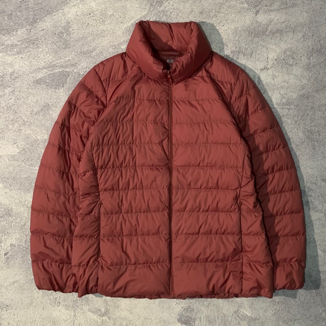 Ultralight Down Jacket Uniqlo “Peach”, Fesyen Pria, Pakaian , Baju ...
