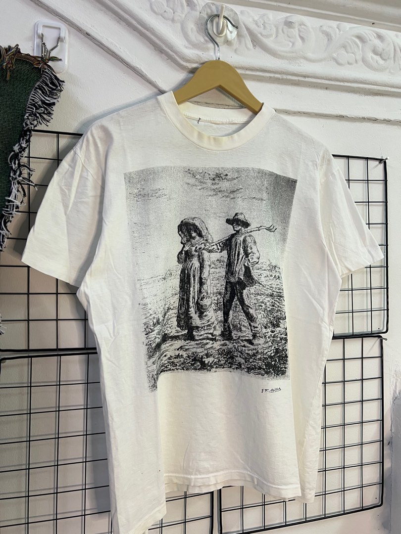 Vintage 80s Jean Francois Millet Art Tee, Men's Fashion, Tops & Sets ...