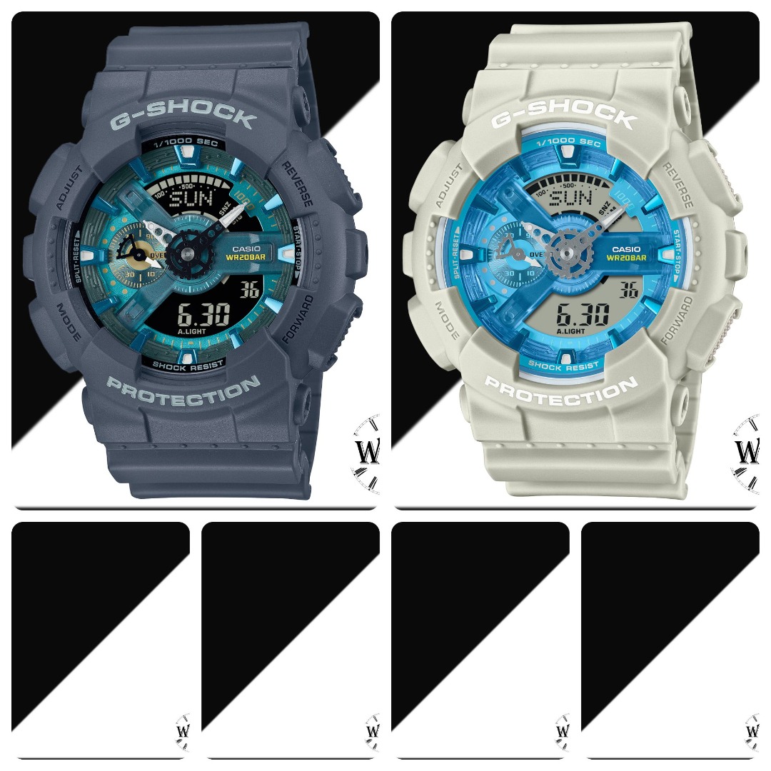 [WCO] GA-110AS Series x Casio G-Shock ft. Cool-Blue Men Sports Round ...