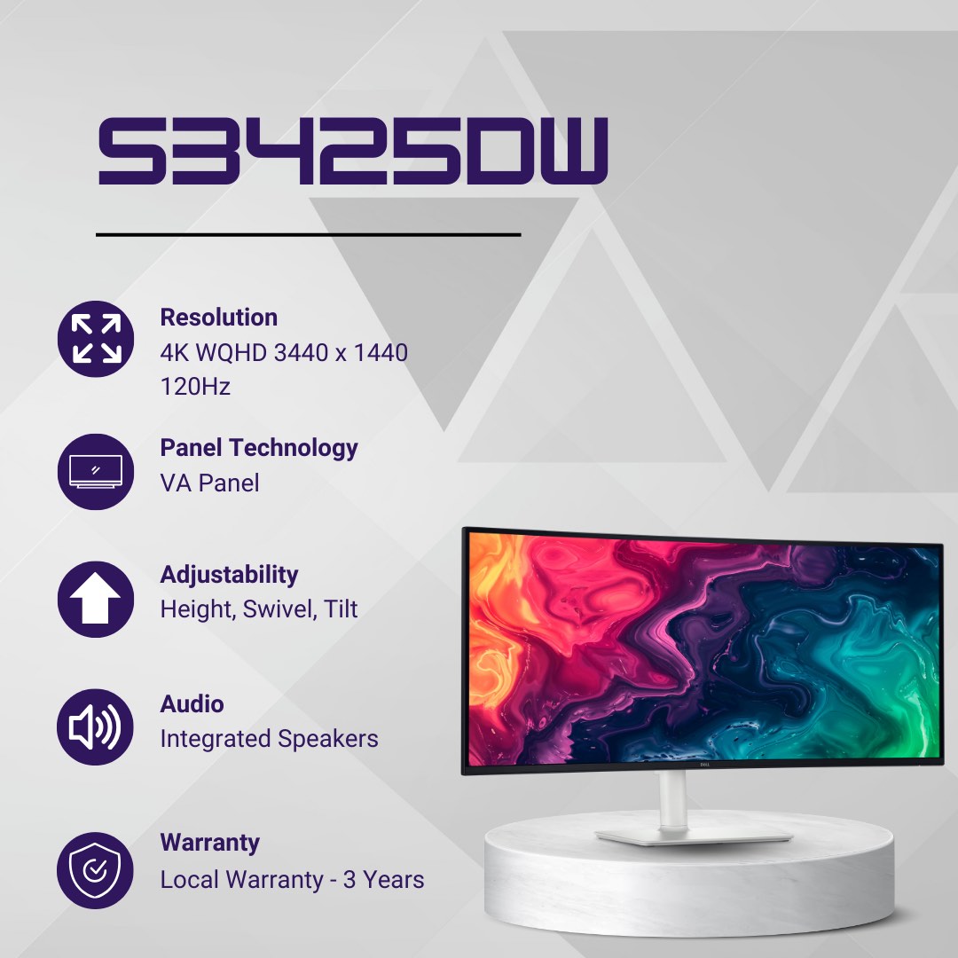 34 Plus 4K USB-C Curved Monitor - S3425DW, Computers & Tech, Parts ...