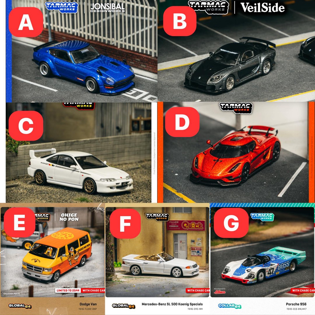 預訂 pre-order**** Tarmac Works Nissan Fairlady Z S30 Mazda RX7 Veilside ...