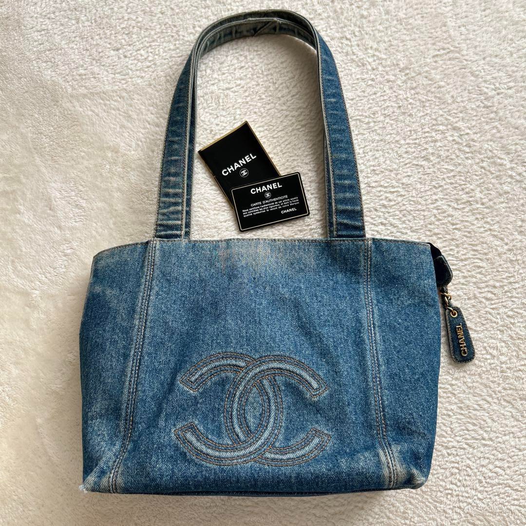 Authentic CHANEL denim shoulder bag w/ Certificate of Appraisal, Luxury ...