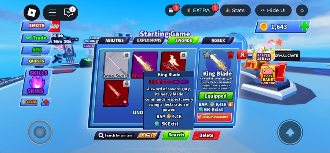 Blade Ball King Blade and King Thrones Emotes Roblox, Video Gaming ...