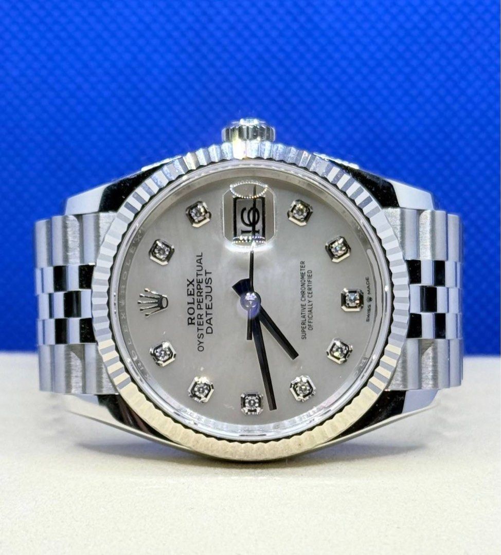 Brand New 05/2025 Rolex 126234 Datejust 36 MOP 10 Points Diamonds Dial ...