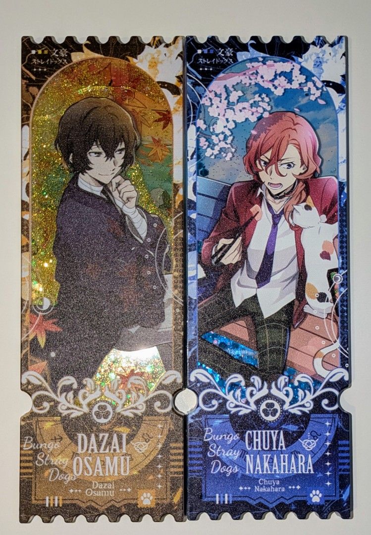 BUNGOU STRAY DOGS BSD chuuya and dazai acrylic bookmarks, Garage Sale ...