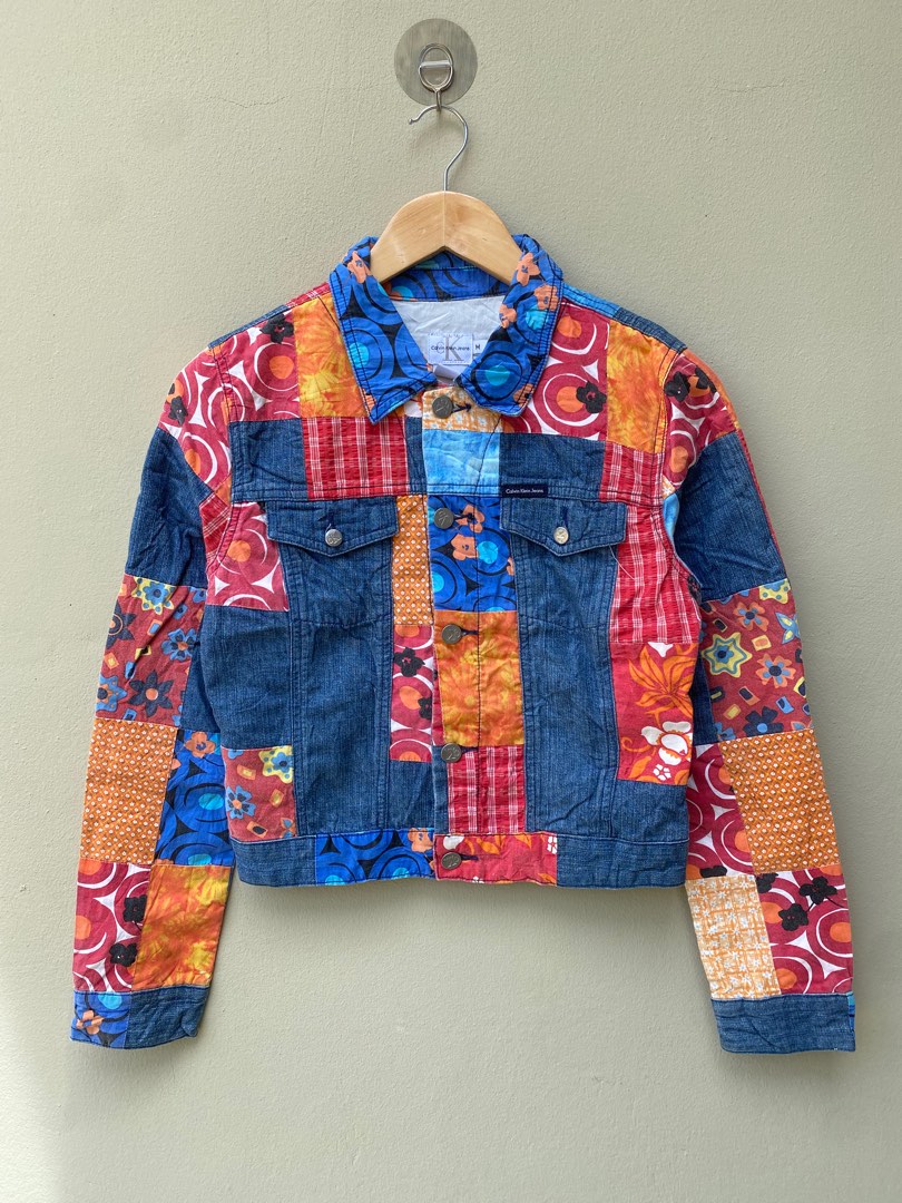 CALVIN KLEIN PATCHWORK DENIM JACKET, Babies & Kids, Babies & Kids ...