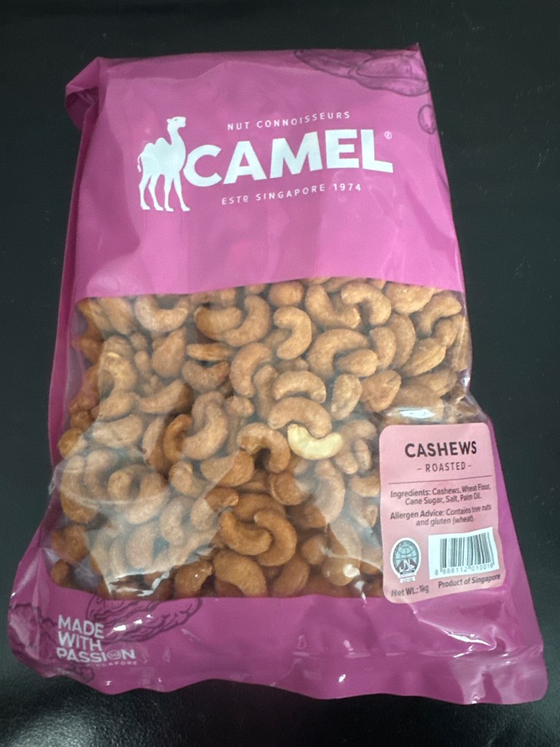 Camel Cashew Nuts Roasted, Food & Drinks, Packaged & Instant Food on Carousell