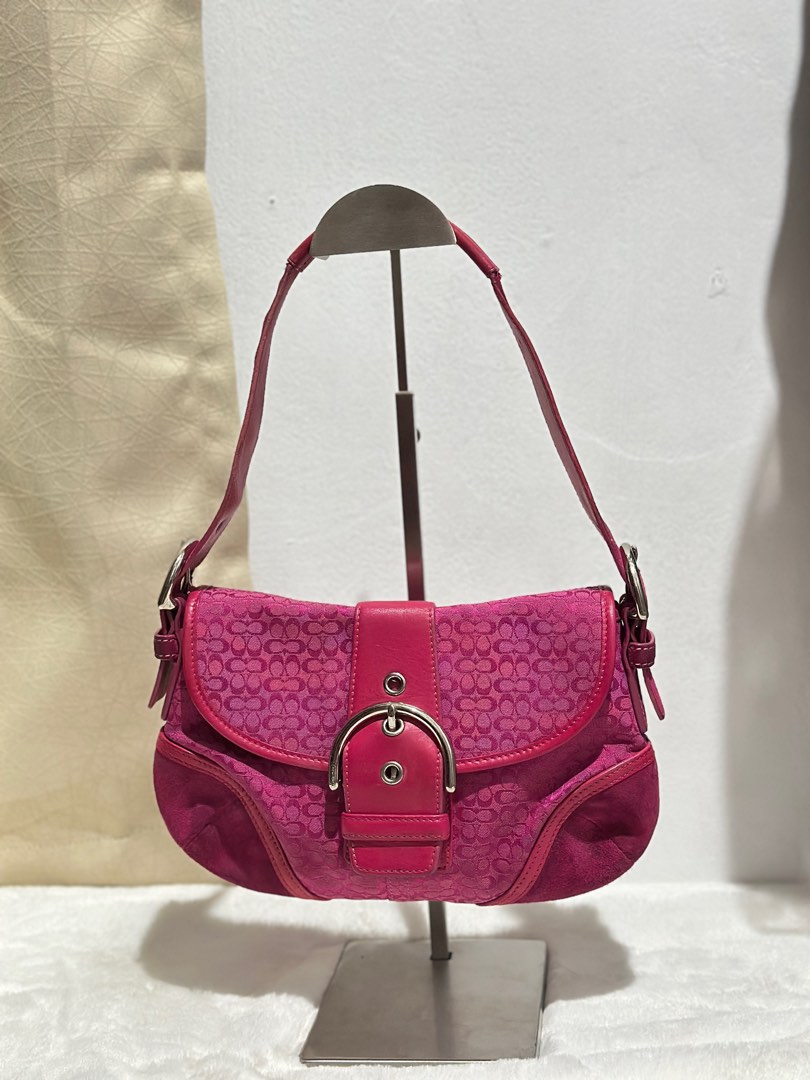 Coach soho pink rare, Barang Mewah, Tas & Dompet di Carousell