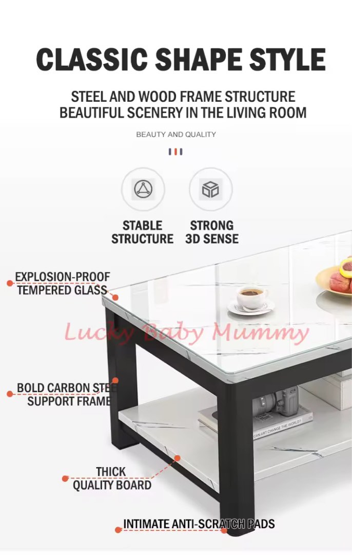 Coffee Table | Wooden Glass Coffee Tables | Tempered Glass Coffee ...