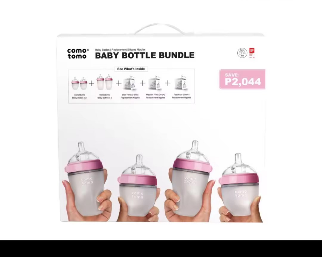 Comotomo Baby Bottle Bundle Pink, Babies & Kids, Nursing & Feeding, Breastfeeding & Bottle ...