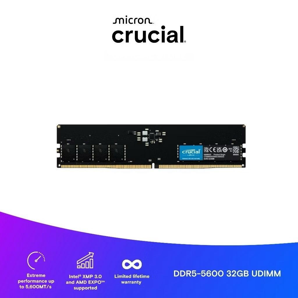 DDR5 5600mhz 32GB Desktop UDIMM Memory Ram, Computers & Tech, Parts ...