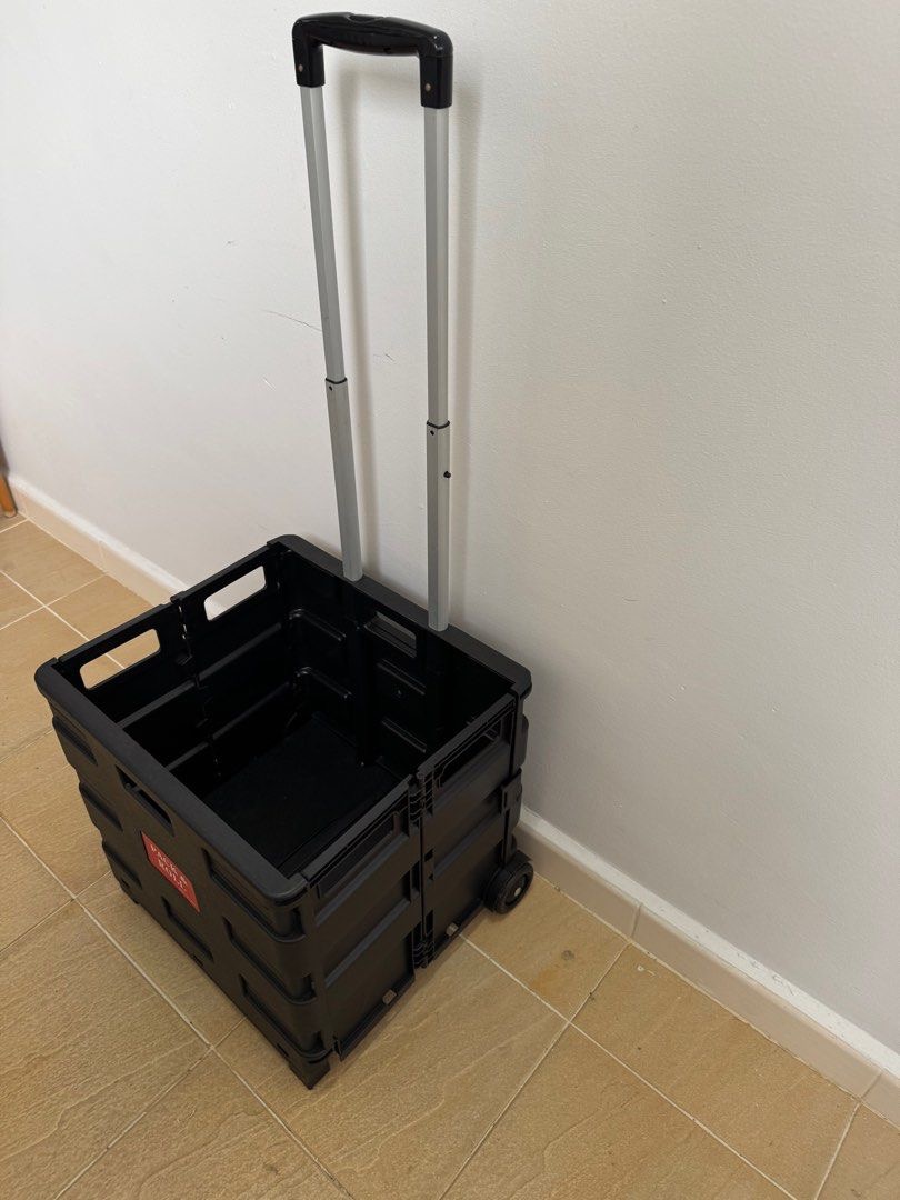 Foldable box Trolley with wheels, Furniture & Home Living, Home ...