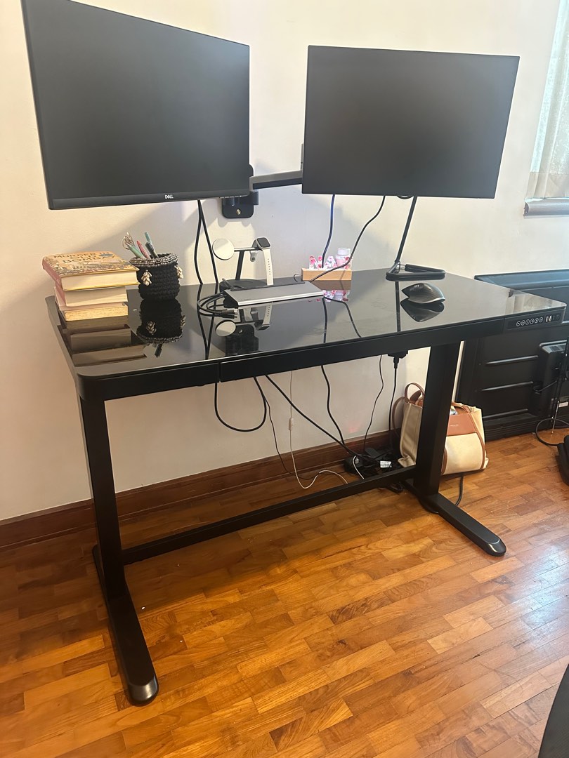 Giolio Programmable Electric Adjustable Table (Black), Furniture & Home ...