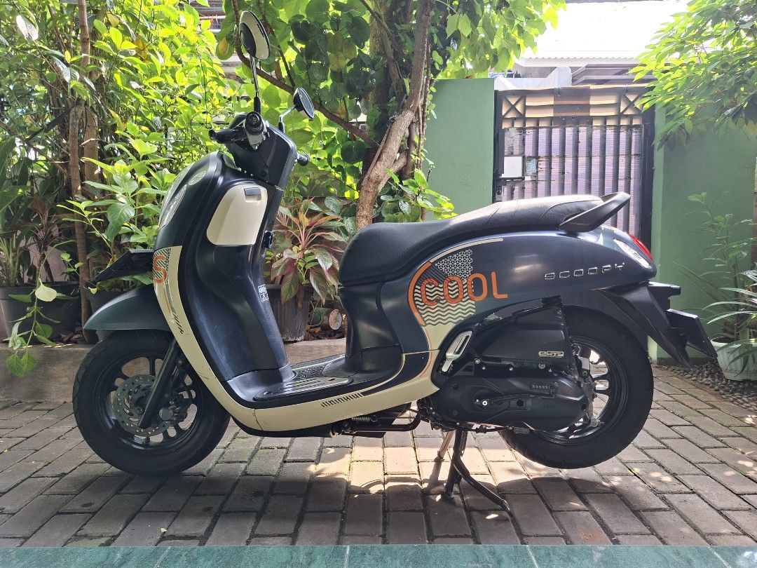 Honda Scoopy Fashion Blue Tahun 2021 CBS ISS Lengkap, Motor di Carousell