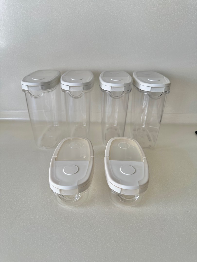 IKEA 365+ Dry Food Jar with Lid (Set of 6), Furniture & Home Living ...