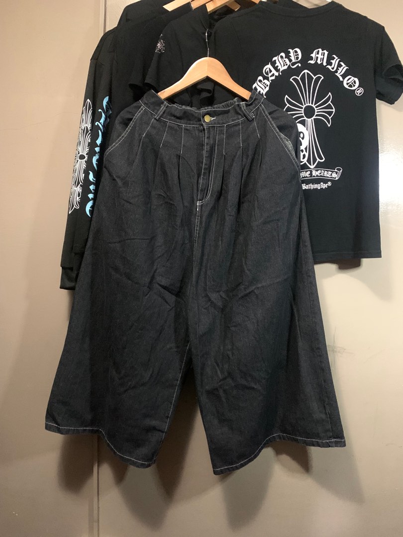 Inverted Stitch Midweight Baggy Pants, Men's Fashion, Bottoms, Jeans on ...