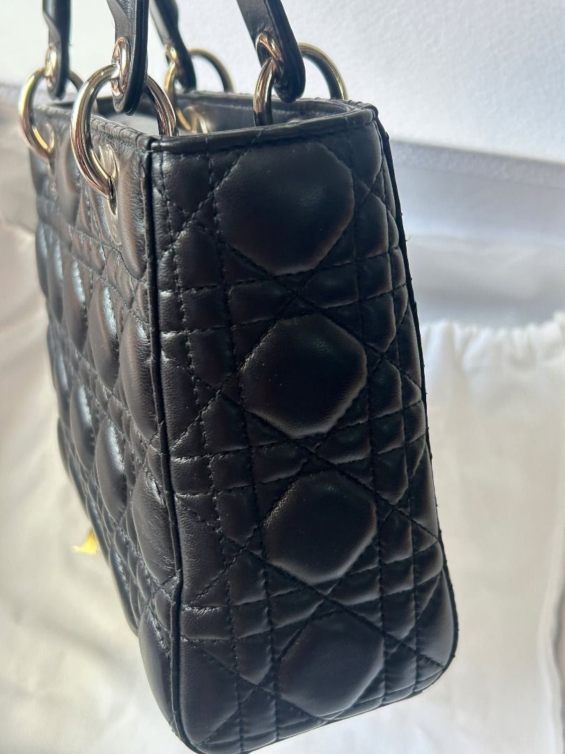 Lady dior small black shw strap dustbag box ABC rank A 9/10, Luxury ...