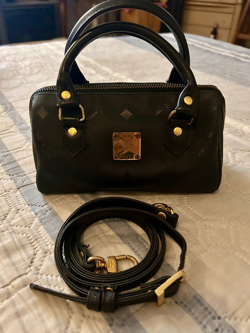 MCM micro boston with sling, Women's Fashion, Bags & Wallets, Purses ...