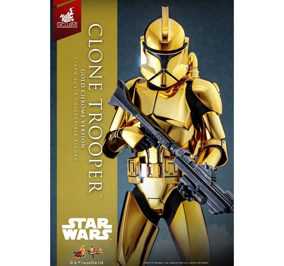 [MISB] Hot Toys 1/6 Star Wars Clone Trooper (Gold Chrome Version ...