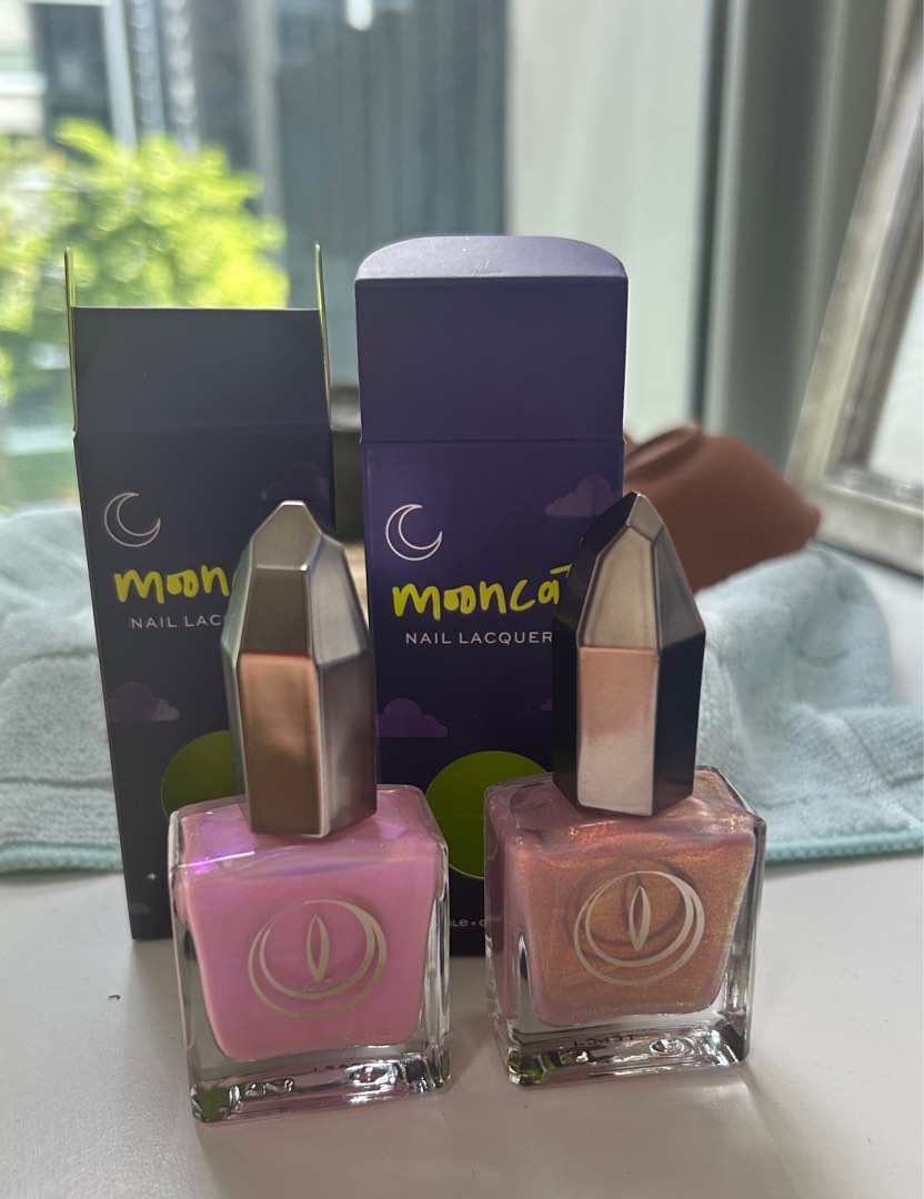 Mooncat Aphrodisiac & Sand Viper nail polish pink nude beige, Beauty & Personal Care, Hands ...