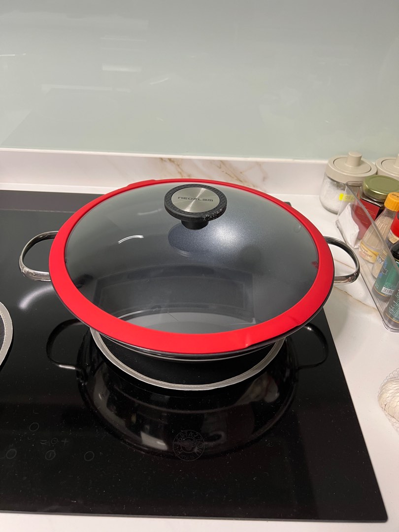 Neoflam 30cm Stainless Steel Wok, Furniture & Home Living, Kitchenware ...