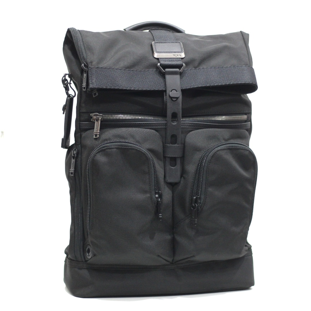 New Backpack - Tumi Alpha Bravo - 232659D Black Lance Roll Top Backpack ...