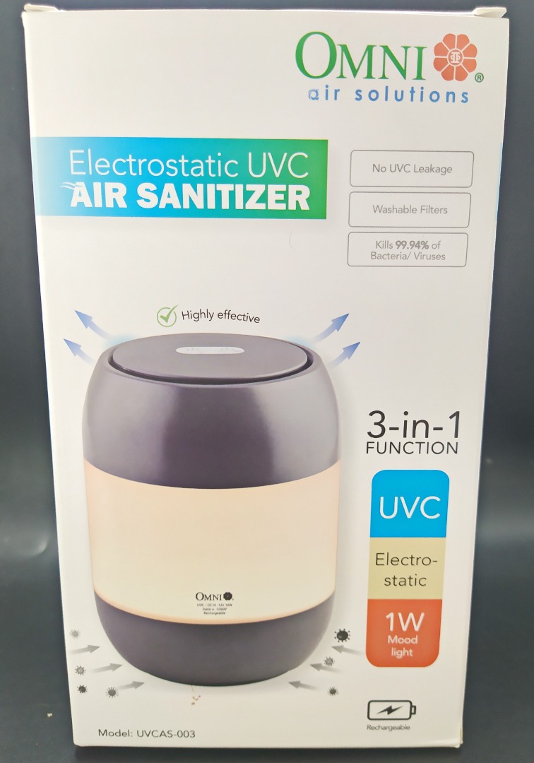 Omni Electrostatic UVC AIR SANITIZER, TV & Home Appliances, Air ...