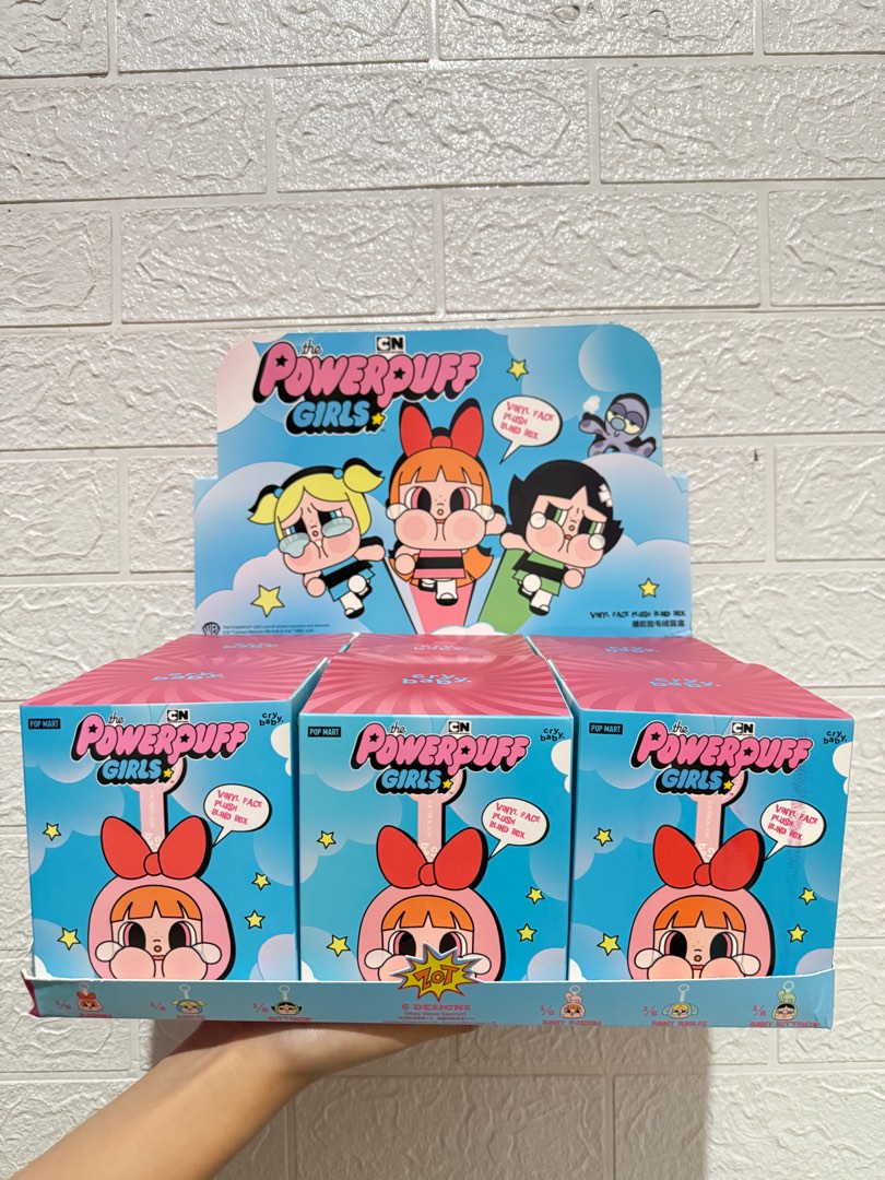 ORIGINAL POP MART - CRYBABY X POWERPUFF GIRLS [BLIND BOX], Fesyen ...