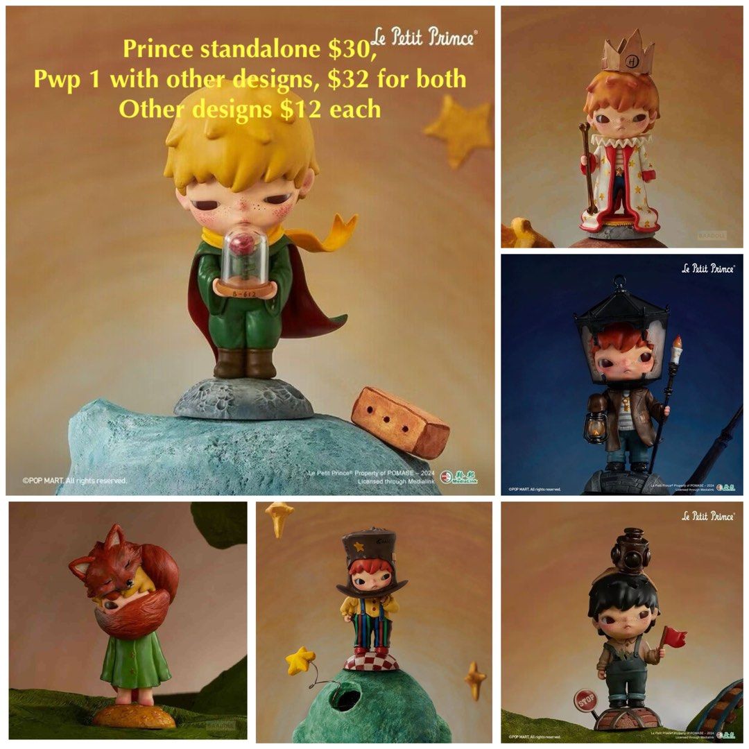 Pop Mart Hirono Le Petit Prince Series Figures (The Little Prince, Fox ...