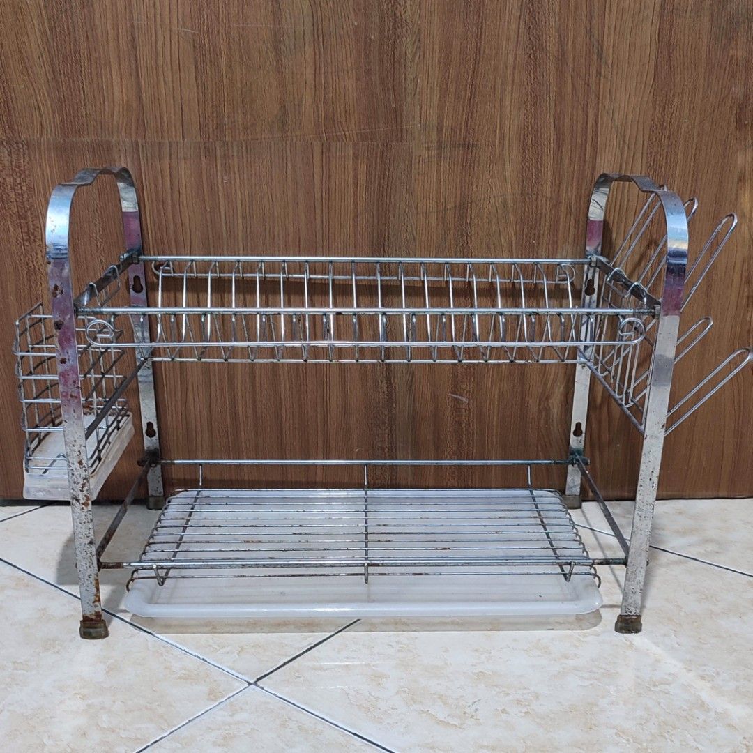 Rak Piring Besi Selma Informa 2 Tingkat Gantung Dinding Second Preloved ...