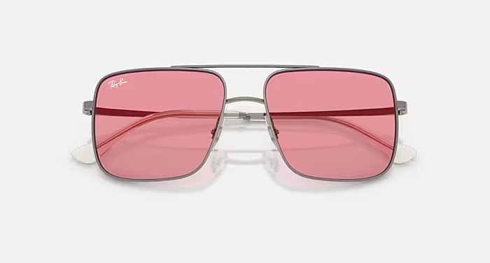Ray-Ban RB3758 Ari Bio-Based with Pink lenses and Silver frame, Women's ...