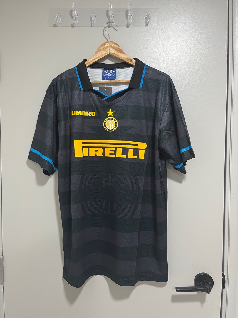 Retro Umbro Inter Milan FC Pirelli 1997/1998 Third Kit Jersey, Men's ...