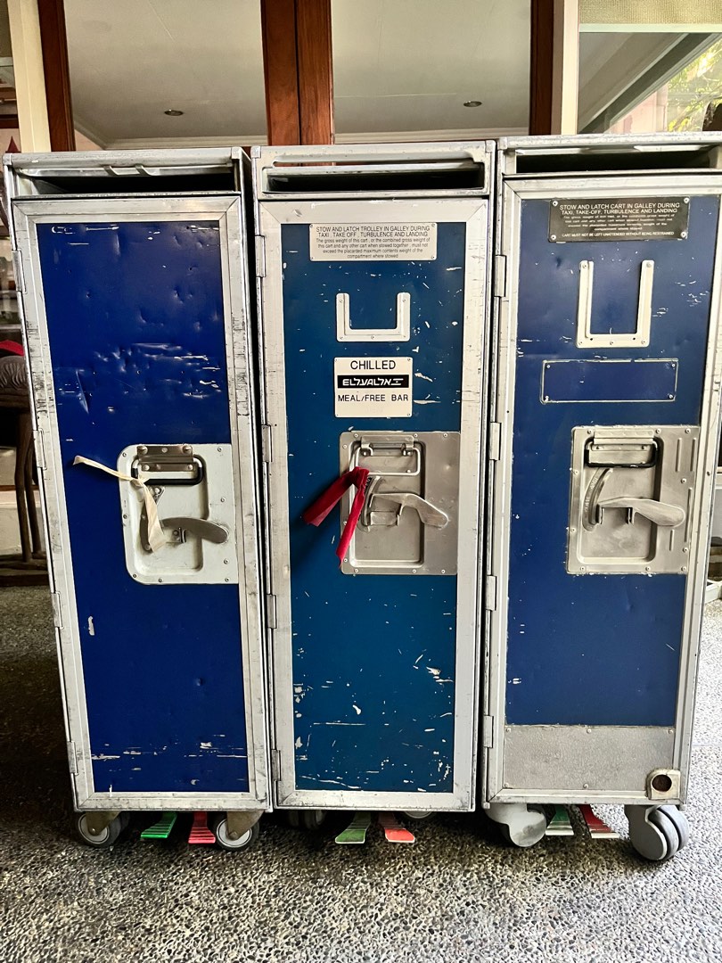 SET OF 3 Airline Galley Cart, Furniture & Home Living, Furniture ...
