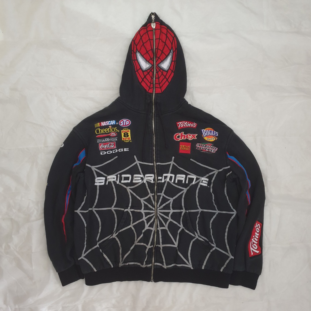 Spiderman 3 x Nascar Full Zipper Hoodie Jacket Big Logo by JH Design ...