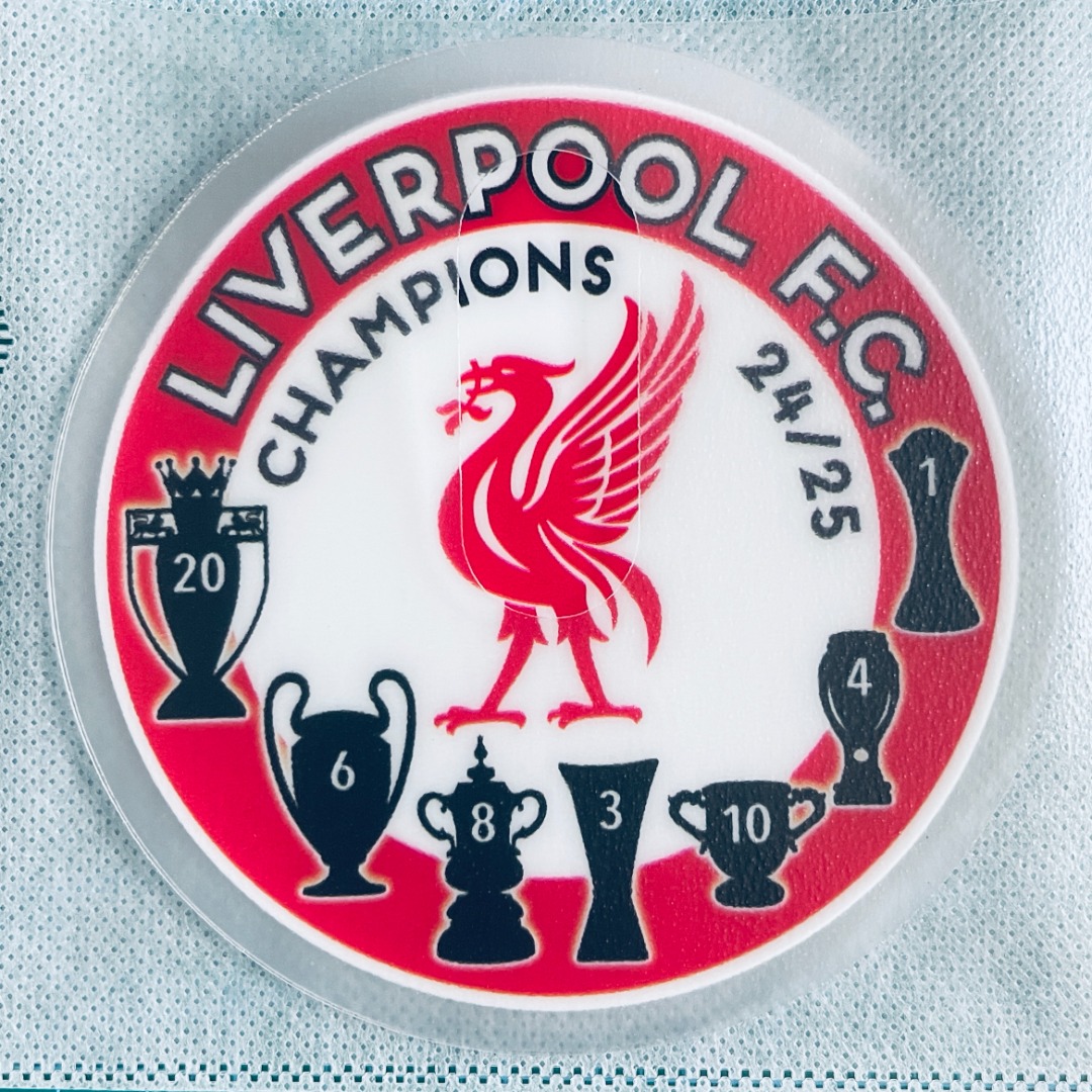Static Cling Decals : Liverpool FC Champions 24/25 (RRWB) . 11cm ...