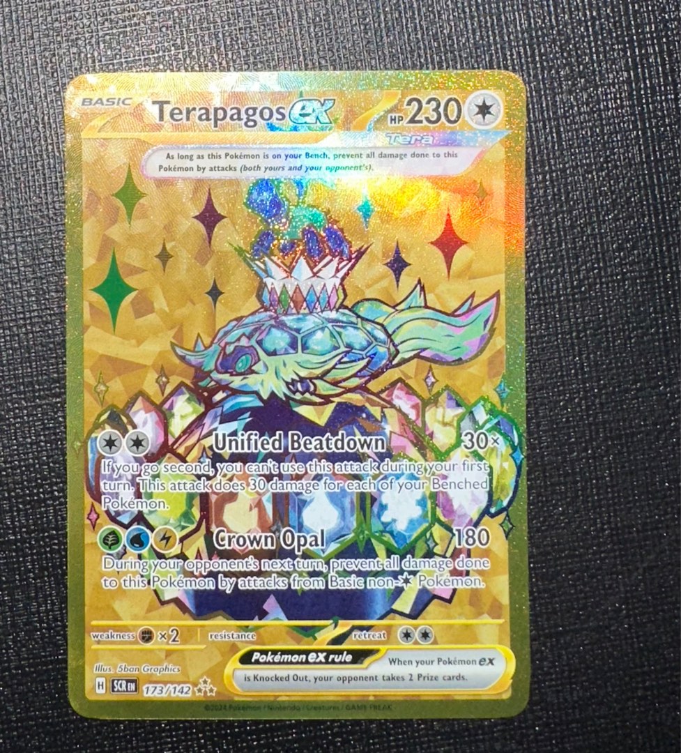 Terapagos Ex #173 Pokemon Stellar Crown, Hobbies & Toys, Toys & Games ...