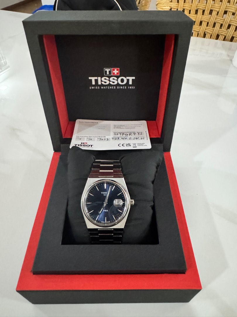 Tissot PRX Quartz Blue 40mm, Luxury, Watches on Carousell
