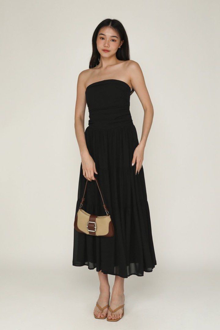 TTR Chanelle Tube Padded Maxi Dress The Tinsel Rack, Women's Fashion ...