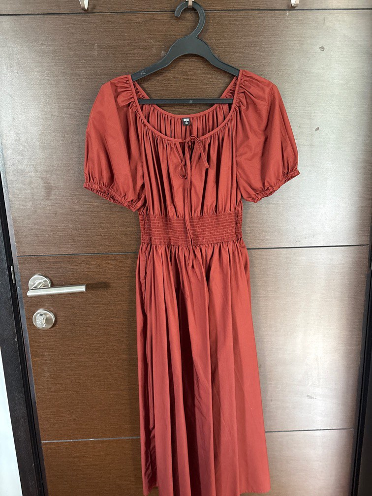 Uniqlo brick red dress, Women's Fashion, Dresses & Sets, Dresses on ...