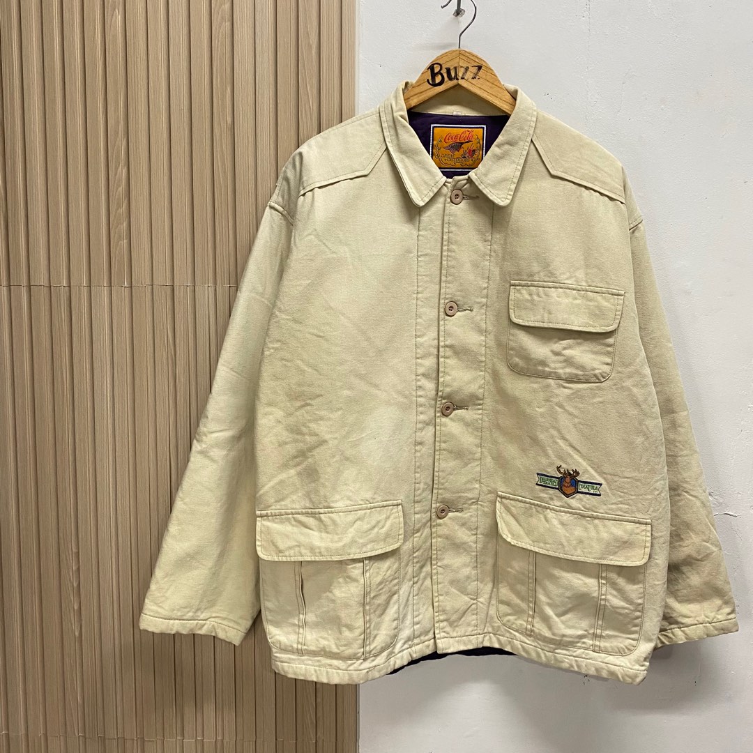 VINTAGE COCA COLA OUTDOOR QUILTED JACKET, Men's Fashion, Coats, Jackets ...