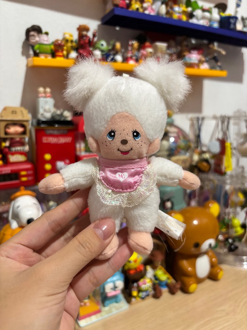 white monchhichi plush charm, Hobbies & Toys, Toys & Games on Carousell
